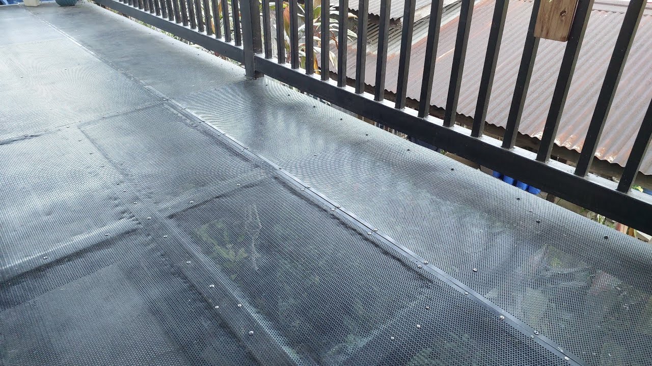 Bakal na Balcony Flooring / Made of Perforated Metal Sheet - YouTube