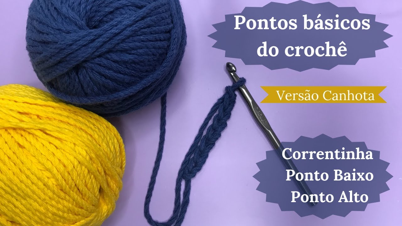 Pontos Básicos do Crochê, versão canhota. Crochê para todos, inclusão ...