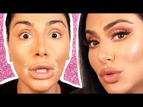 I TRIED a Full Glam Tutorial In Arabic  | مكياج كامل بالعربية