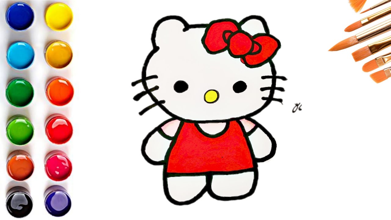 How to Draw Cute Hello ketty For Kids #drawing #ketty - YouTube
