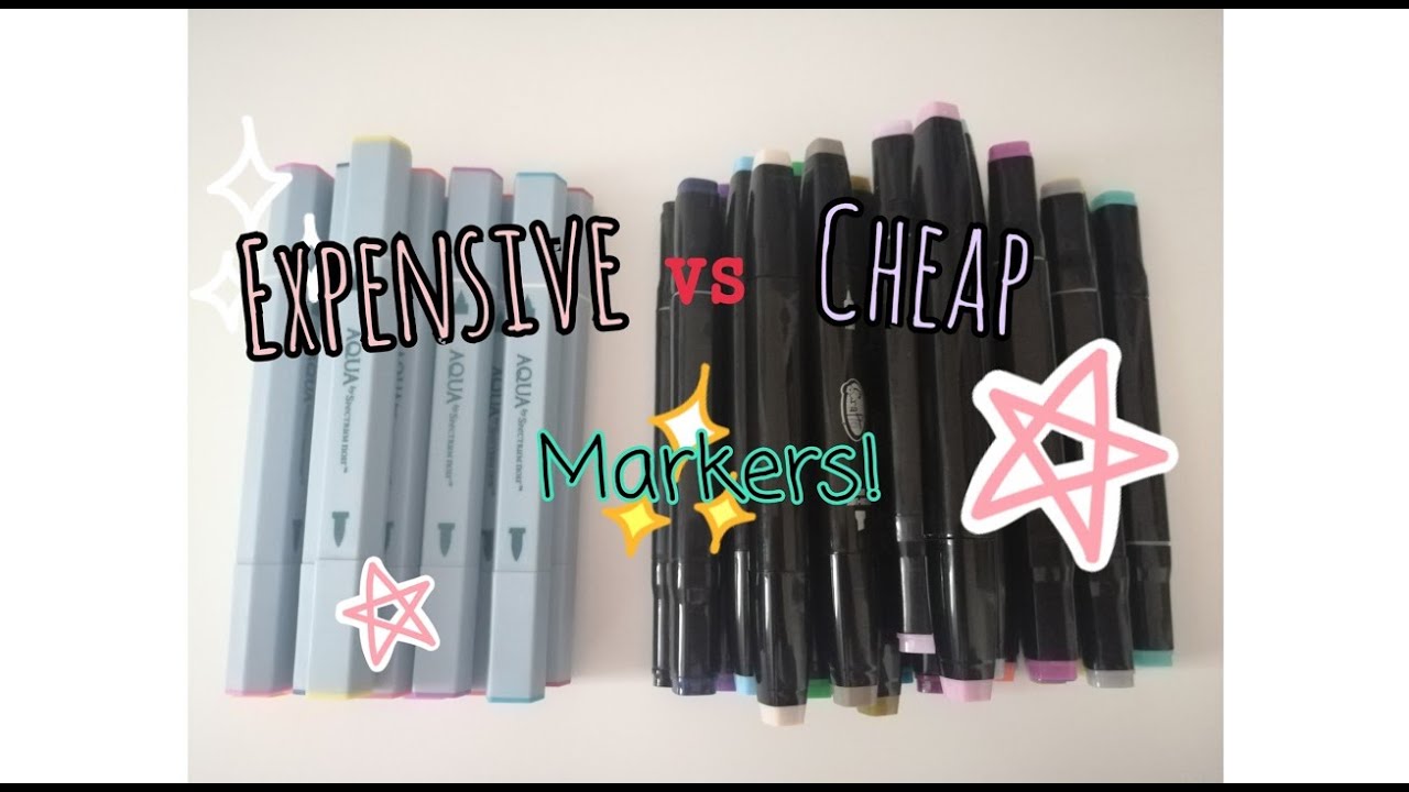 Cheap vs Expensive Markers | Dollar store & Spectrum Noir - YouTube