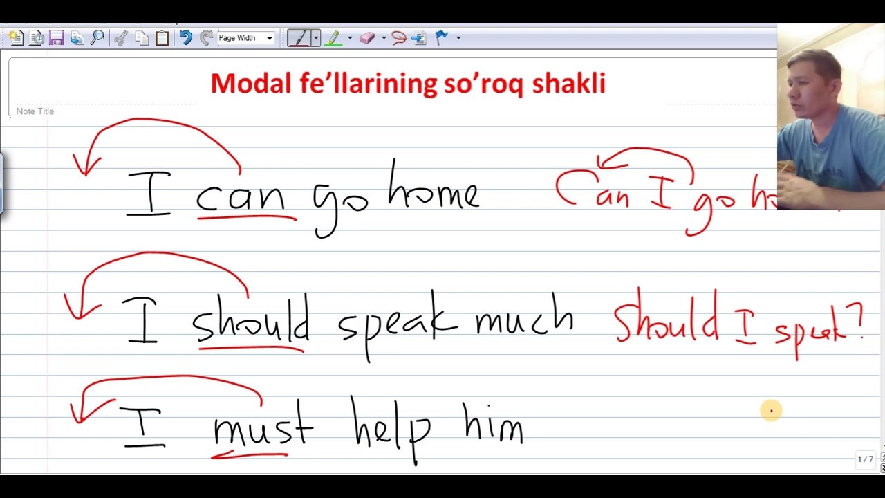 Lesson 47 Modals question form 1 - YouTube
