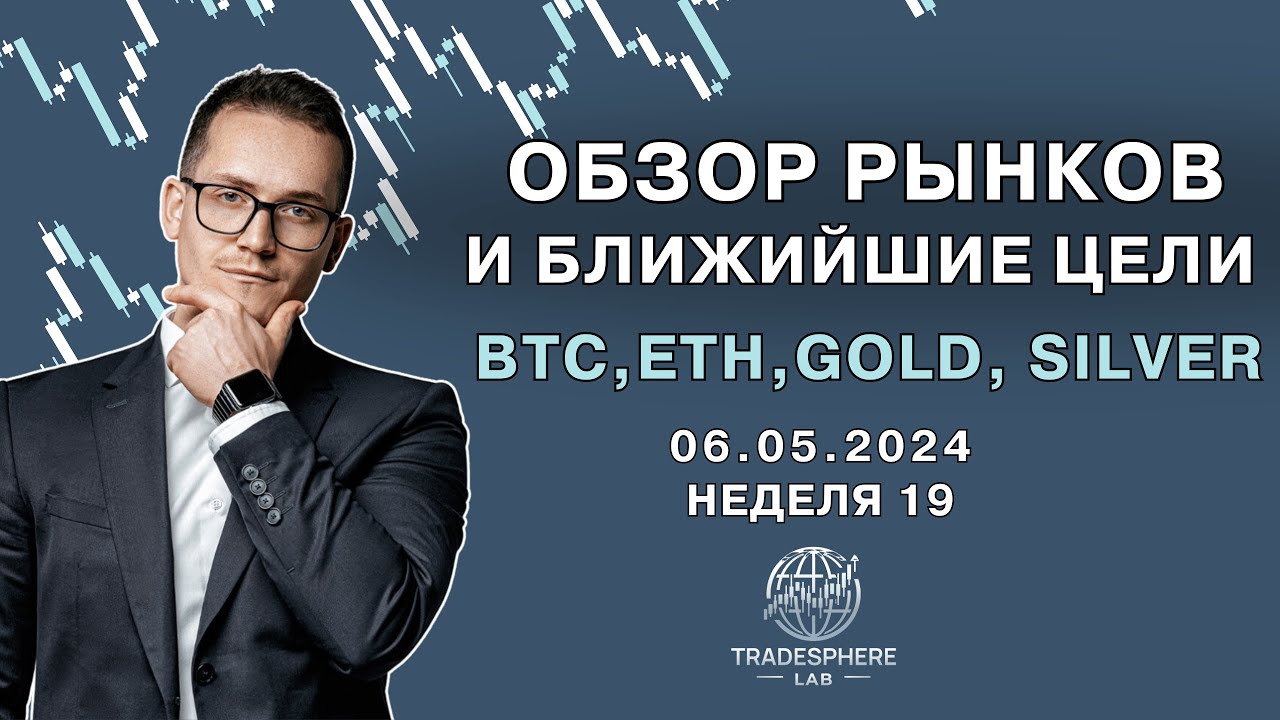 Обзор рынка BTC ETH GOLD SILVER 06.05.2024 - YouTube
