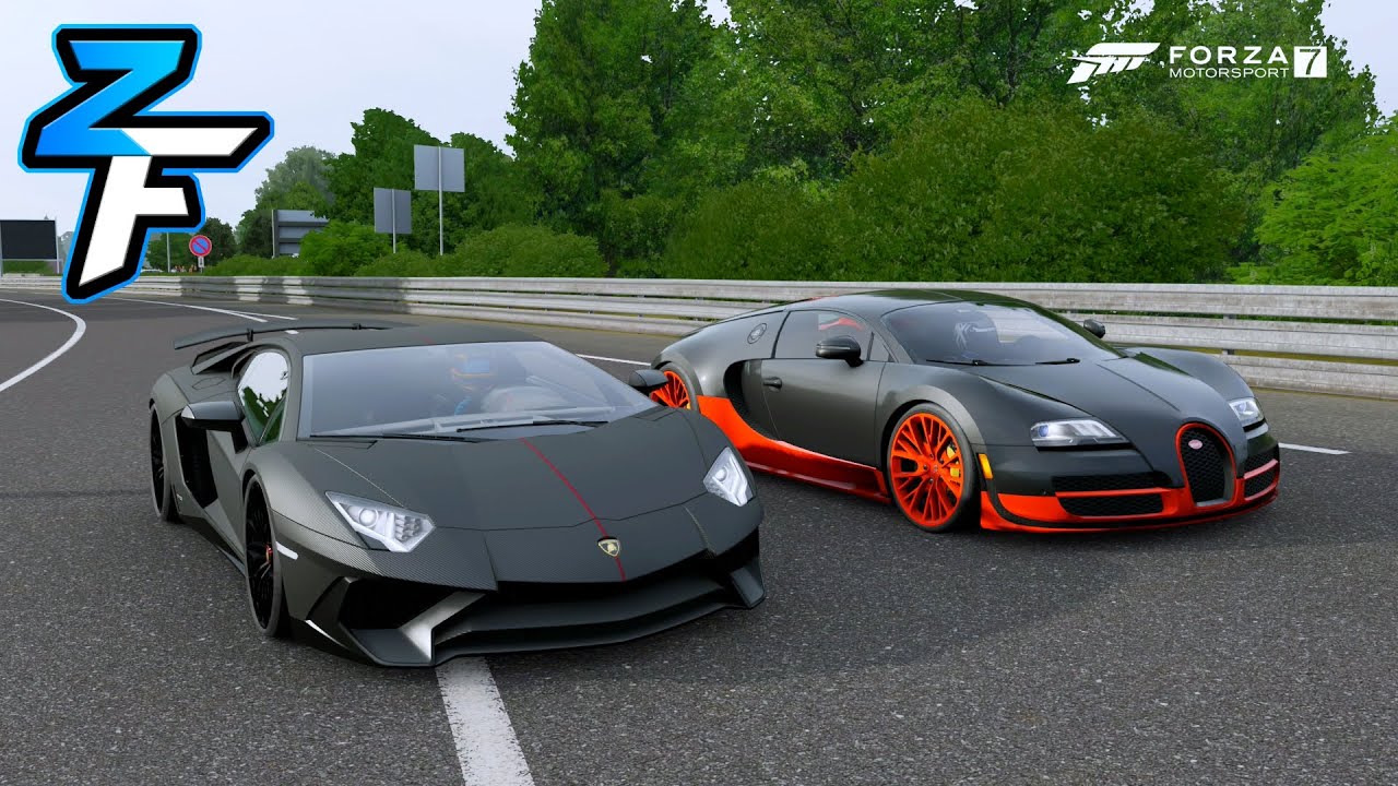 Lamborghini Aventador SV (maxed out) vs Bugatti Veyron Super Sport Drag ...