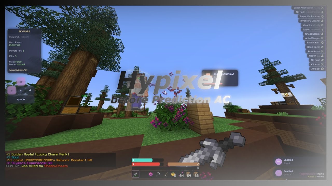 Hypixel Skywars Cheating before Prediction Ac | Liquidbounce Hacking ...