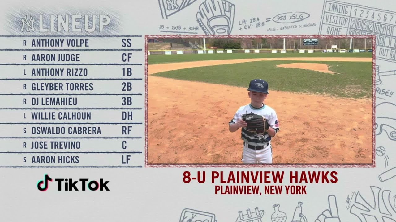 8-U Plainview Hawks with Today's Starting lineup - YouTube