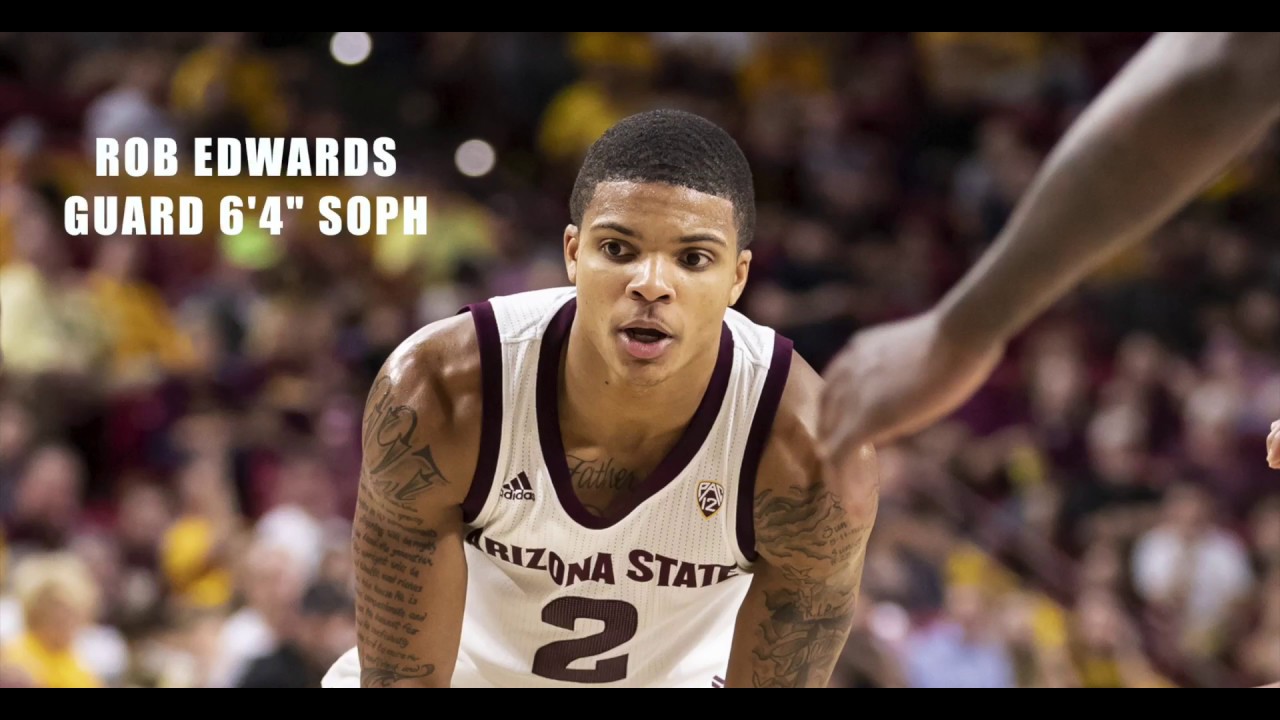 Rob Edwards 15 PTS Arizona State Sun Devils vs Kansas | UPSET NATION ...