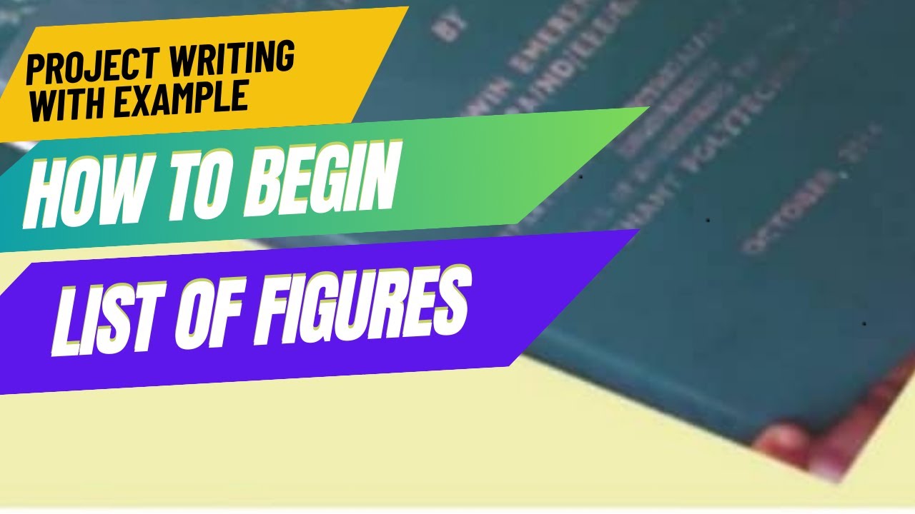 List of Figures with example #HowToWriteListOfFigures - YouTube
