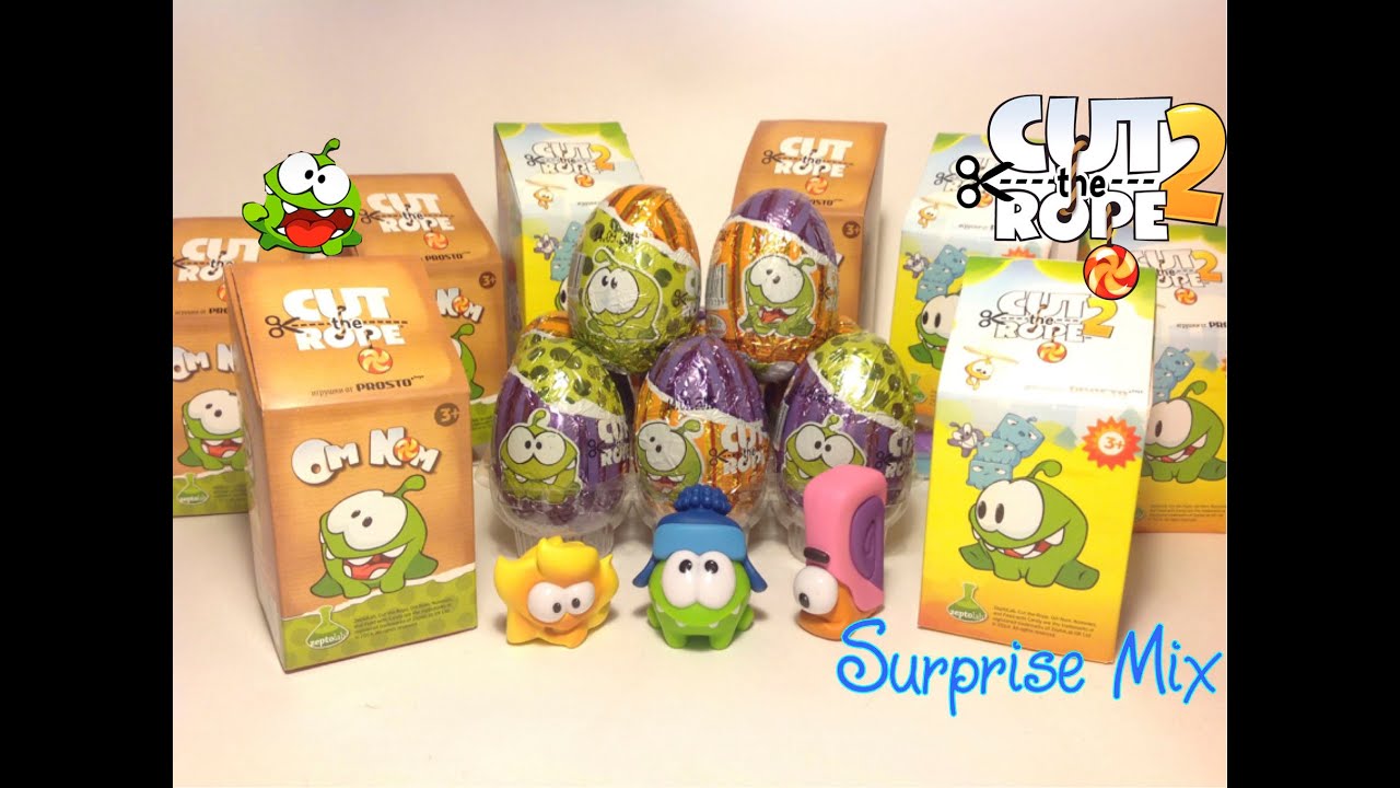МНОГО сюрпризов АМ НЯМ Cut the Rope Коробочки Сюрпризы Киндер Сюрприз ...