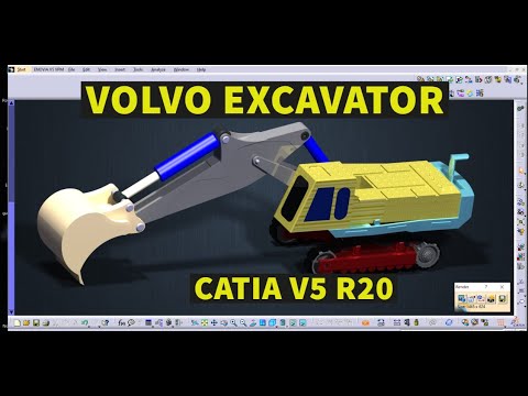 VOLVO Excavator - VOLVO EXCAVATOR ASSEMBLE Part 1 | CATIA V5 R20 | Part ...