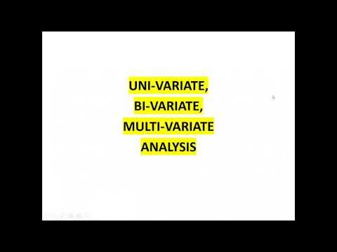 Lecture 47 - Univariate, Bivariate, Multivariate Analysis - YouTube