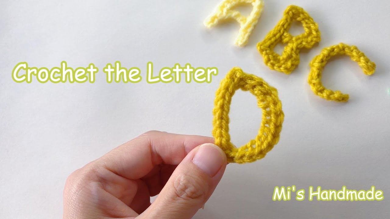 Crochet the letter D - Tutorial | Mi's Handmade - YouTube