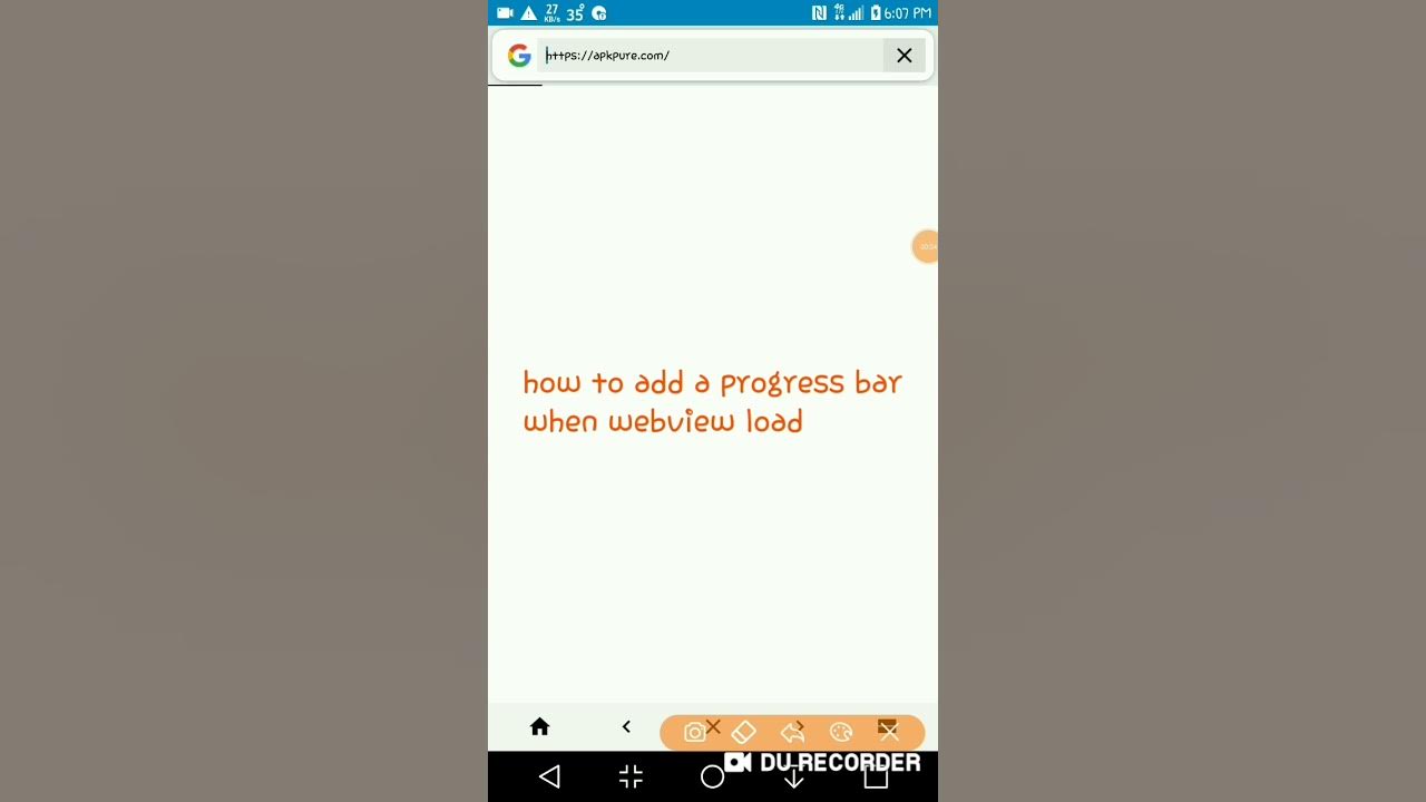 Create a browser app part 3: progress bar webview - YouTube