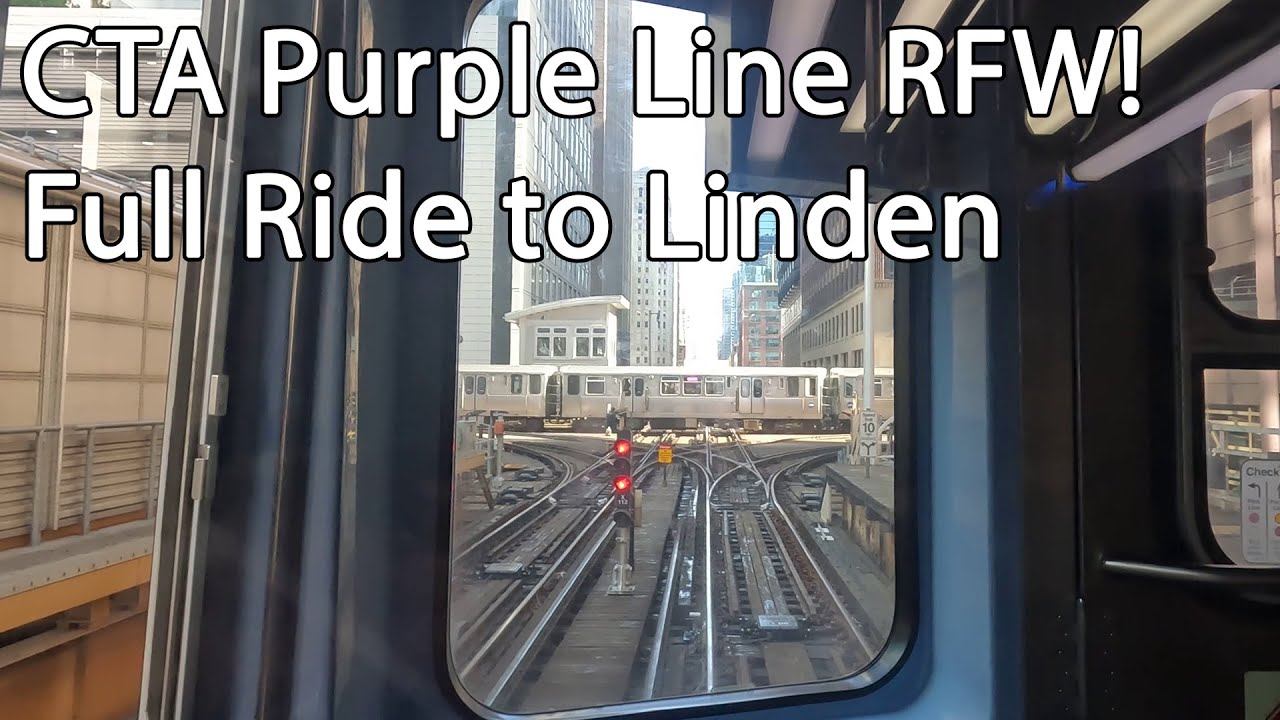 CTA Purple Line Full Ride Loop to Linden - RailFan Window! - YouTube
