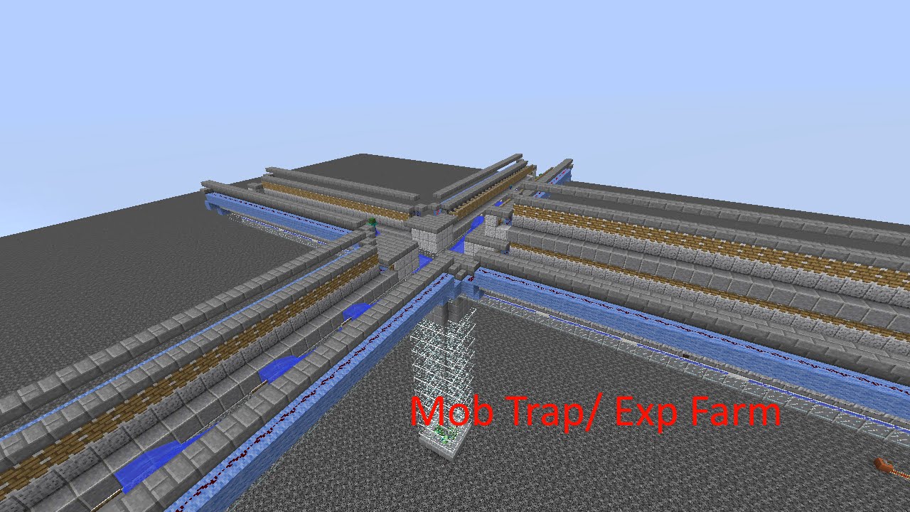 (Before Ocean Update)Minecraft Very Efficient Mob Trap Exp Farm Always ...