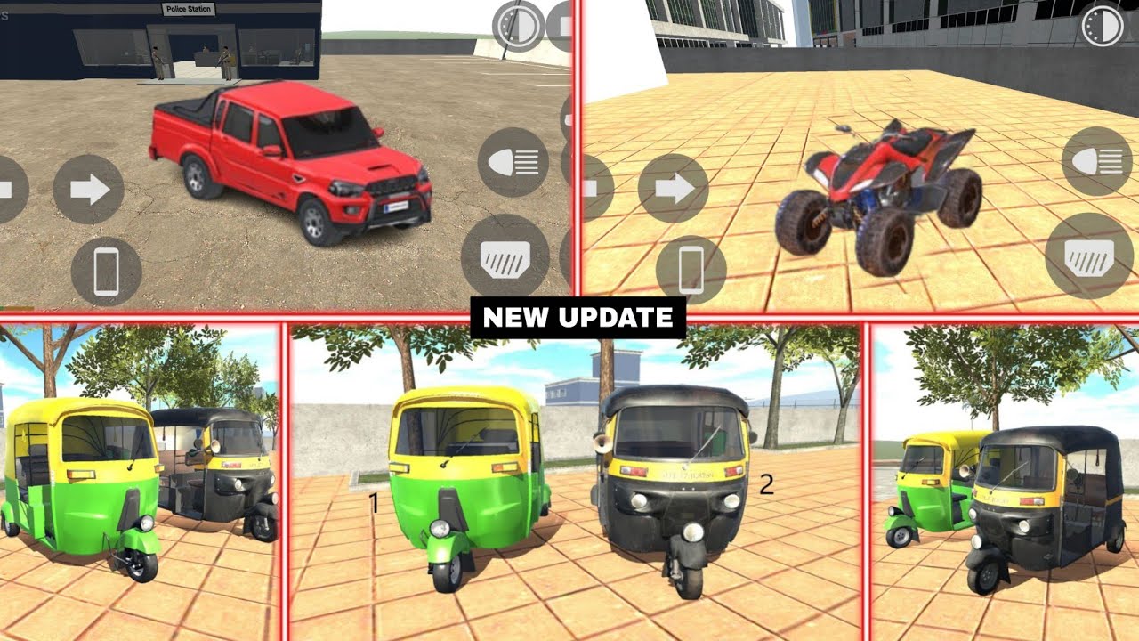 AUTO RIKSHAW + SCORPIO PICKUP + ATV ADDED || CHEAT CODE ? || IBD3D || AS THE GAMER - YouTube