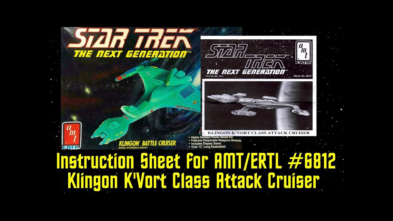 Instruction Sheet (AMT/ERTL Star Trek The Next Generation Klingon K ...