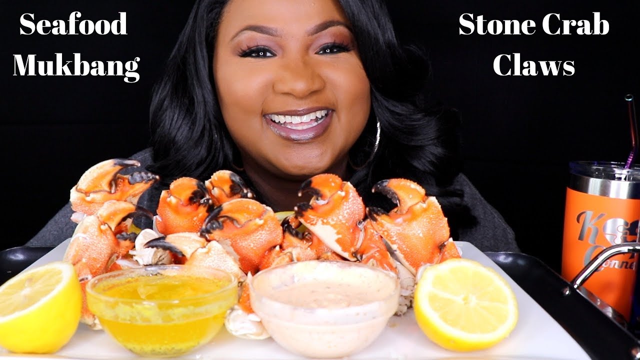 SEAFOOD MUKBANG , STONE CRAB CLAWS MUKBANG - YouTube