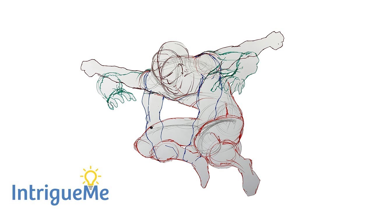 How to Draw a Person in a Pouncing Action - YouTube