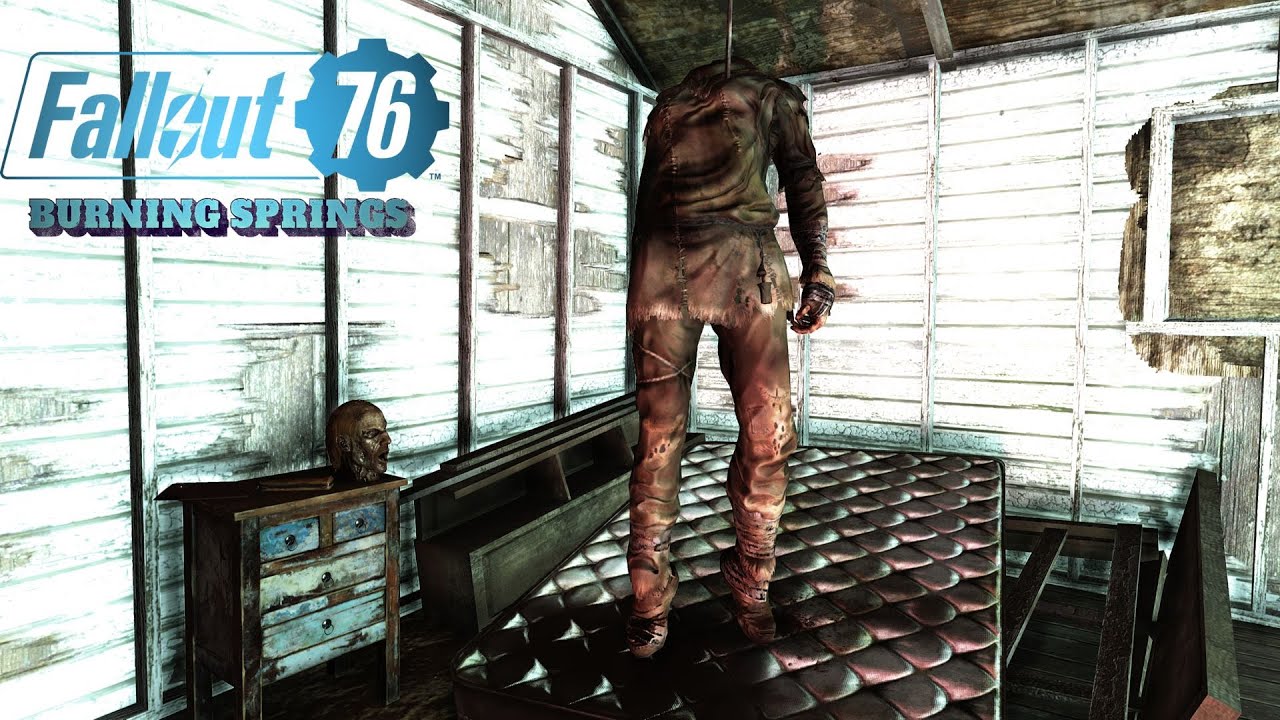 Fallout 76 Burning Springs Inaccessible Hanging Man Easter Egg - YouTube