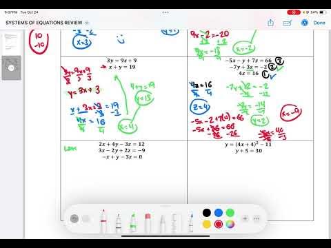 SYSTEMS OF EQUATIONS REVIEW - Ez as Pi! - YouTube