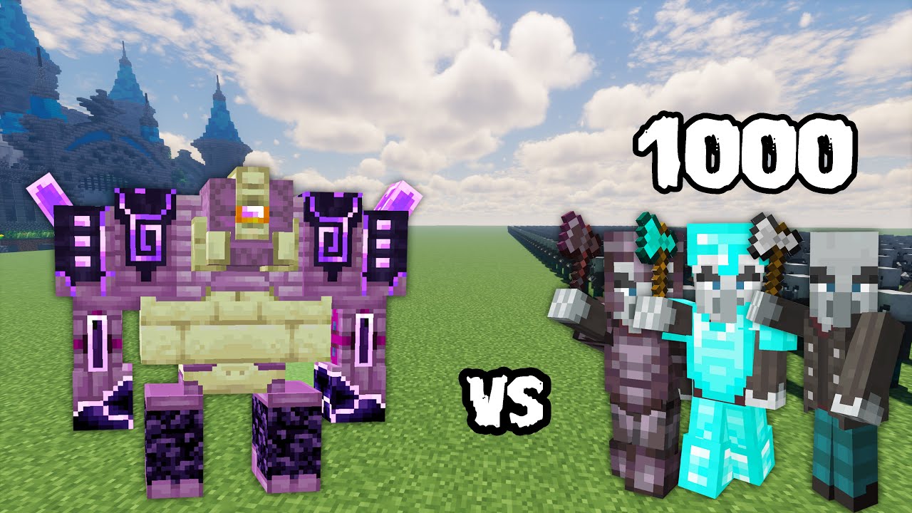 Ender Guardian Vs 1000 Vindicator |Minecraft| - YouTube