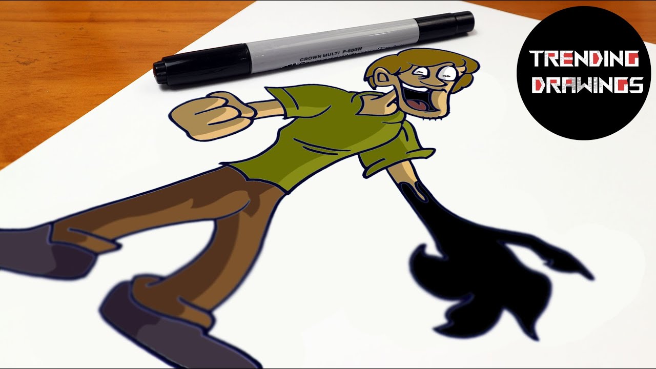 How To Draw FNF MOD Character - Corrupted Shaggy Easy Step by Step ...