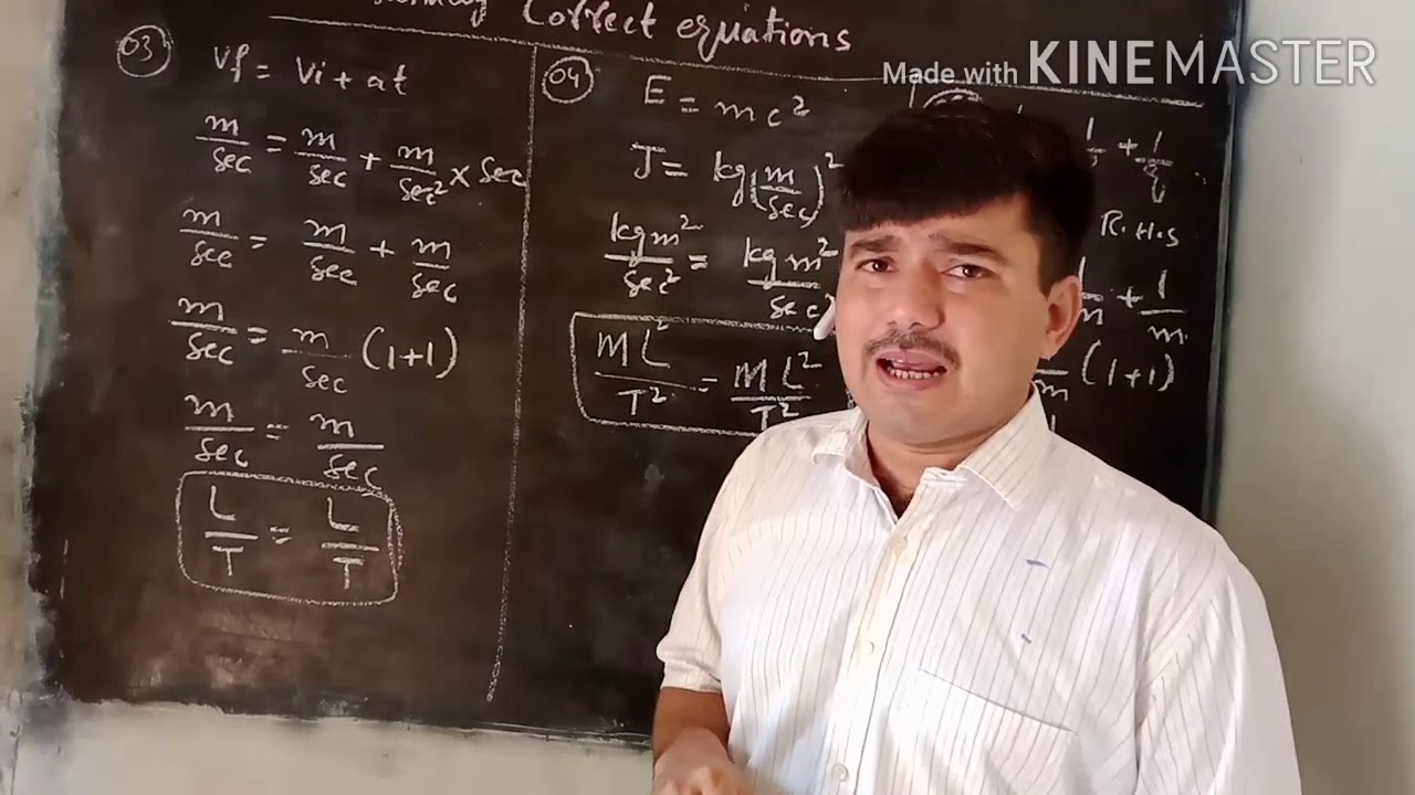 XI Physics (Chapter No.01 Dimensionally Correct Equations & Reasonable ...