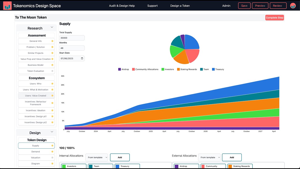 Tokenomics Design Space TDS Walkthrough - YouTube