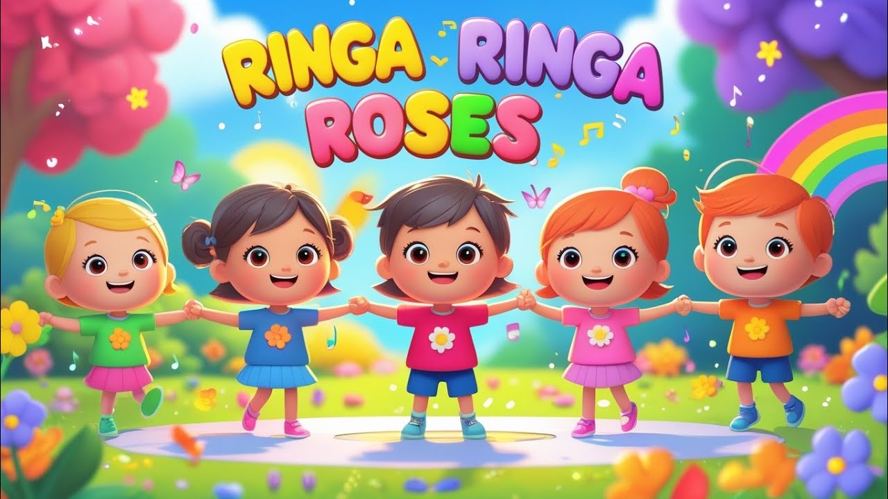 Ringa Ringa Roses | Fun Learning Song for Kids | Nursery Rhymes for ...