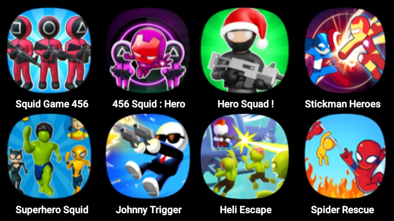 Squid Game 456 Survival, 456 Squid Hero, Hero Squad, Stickman Hero ...