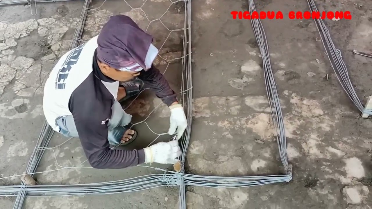 Cara pembuatan Bronjong atau gabion manual (handmade) - YouTube