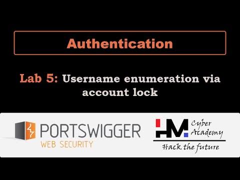 Authentication-5 | Username enumeration via account lock - YouTube