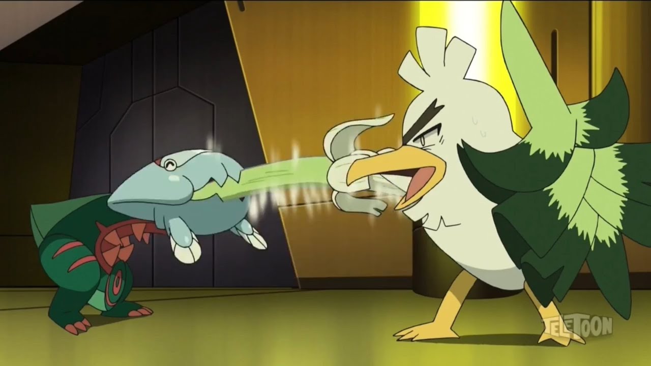 Dracovish Biting Sirfetch'd's Leek - YouTube