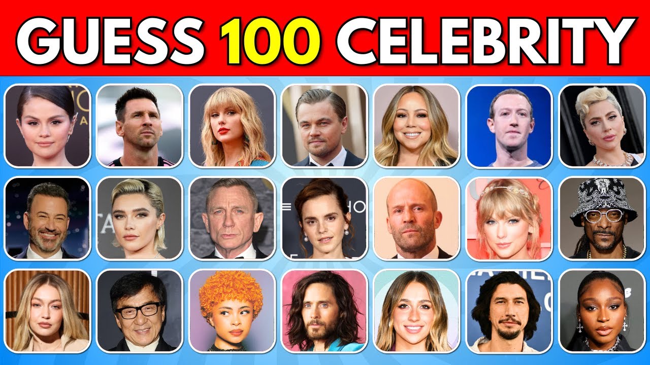 Guess the Celebrity in 3 Seconds 💃🕺 100 Most Famous People in the World ...