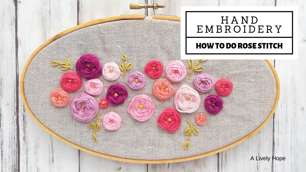 Hand Embroidery: How to do Rose Stitch - YouTube