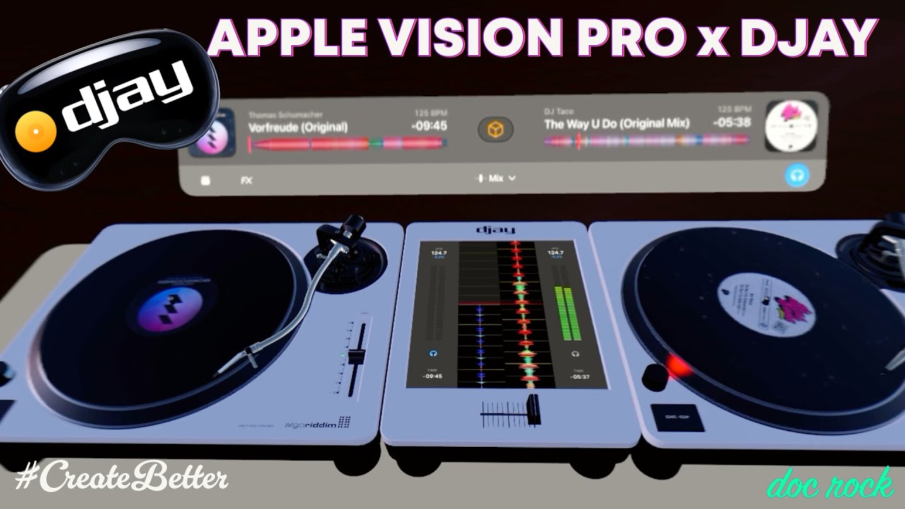 Testing Out Apple Vision Pro Djay App, It is awesome - YouTube