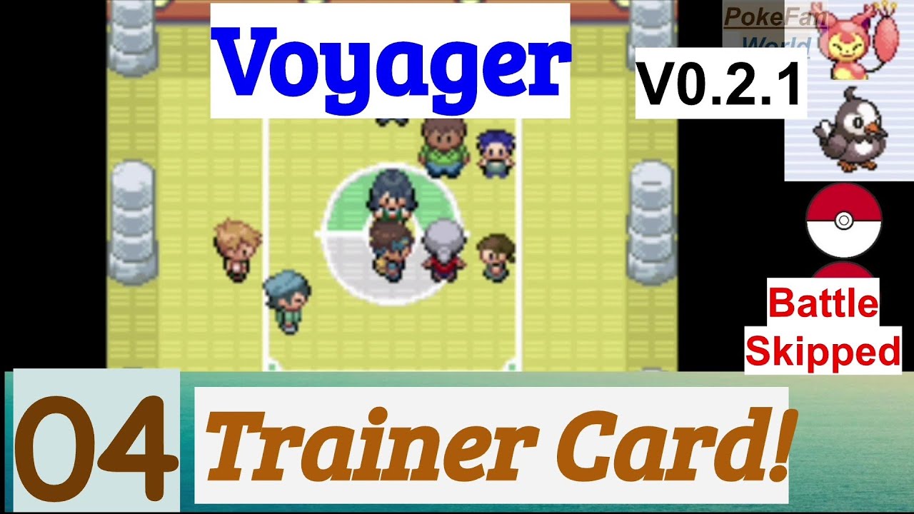 Pokemon Voyager Part 4 PokeFan Got Trainer Card | GBA Rom Hack - YouTube