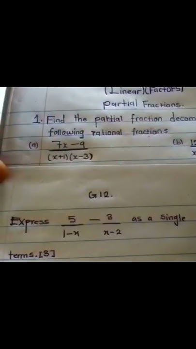 partial function (linear factors)#partialfraction - YouTube