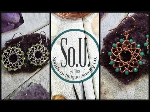 LIVE! How to Wire Wrap: Sunflower Earrings! - YouTube