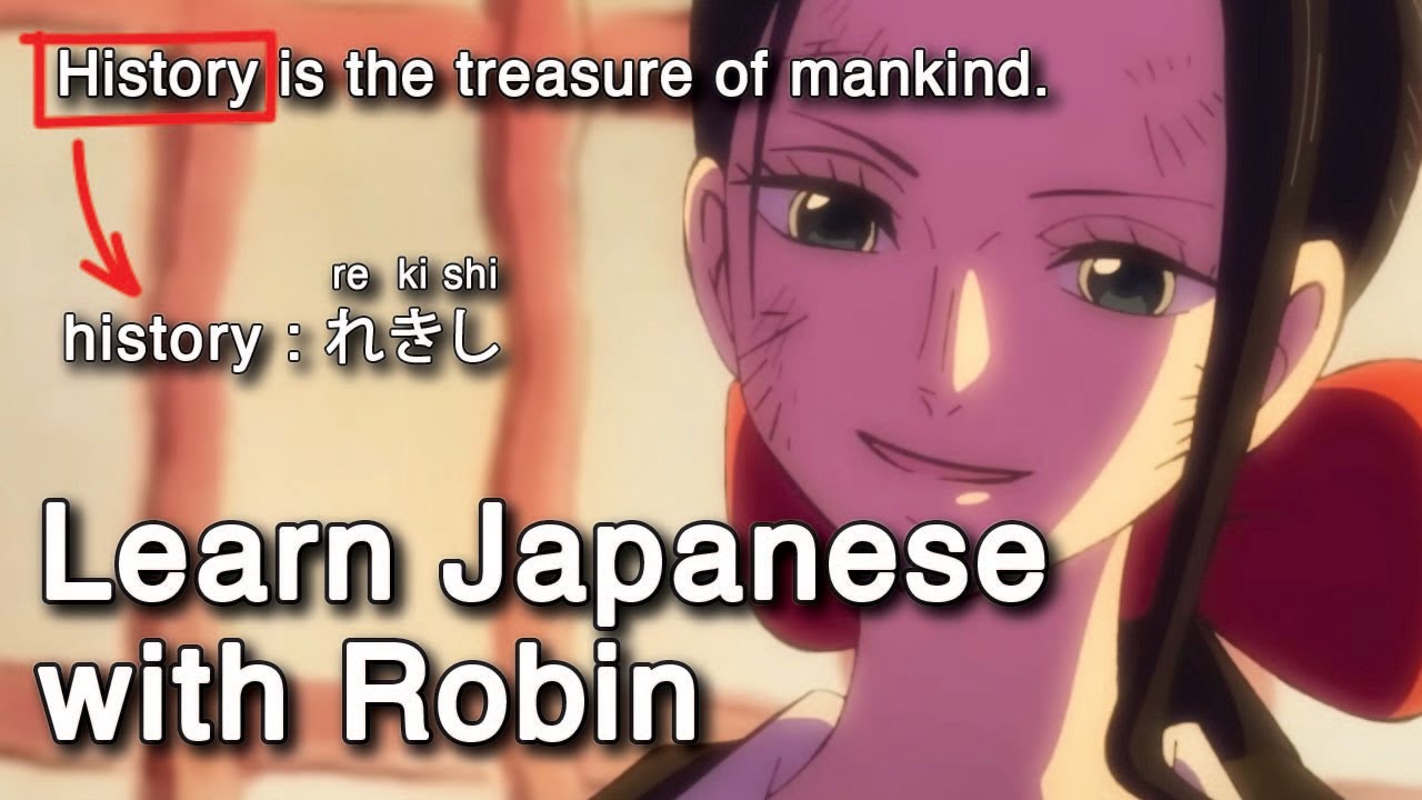 Learn Japanese with Robin | One Piece | Robin is captured with Black Maria's illusion mist ...