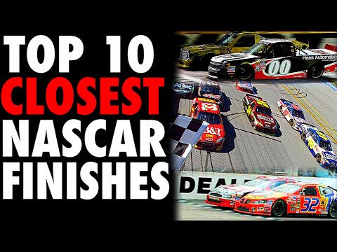 Top 10 CLOSEST NASCAR Finishes - YouTube