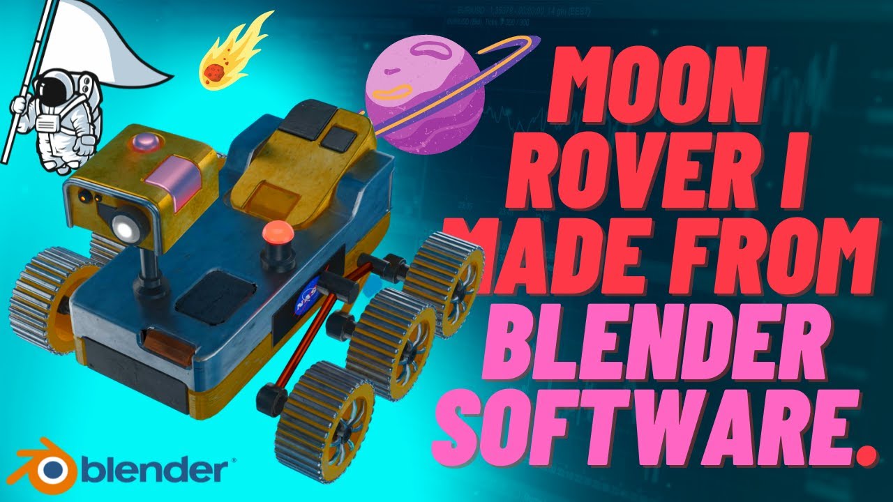Moon Rover I made from Blender software. #Blendersoftware - YouTube