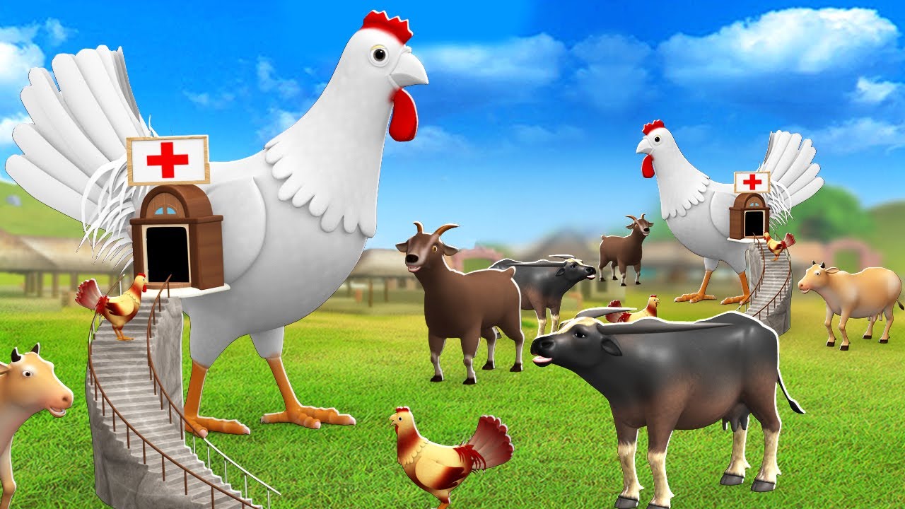 জায়ান্ট চিকেন অ্যানিমেল হাসপাতাল - Giant Hen Veterinary Hospital | 3D ...