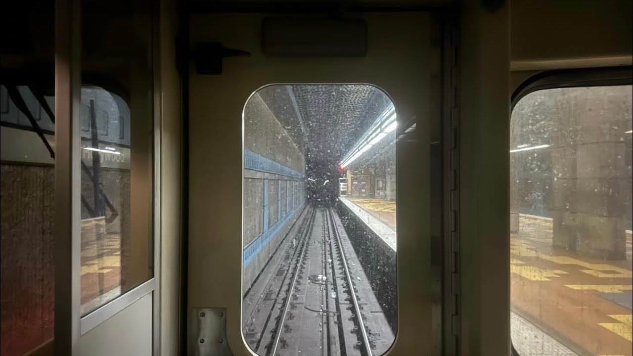 Metro Red Line Cab view From North Hollywood To Union Station . Clear ...