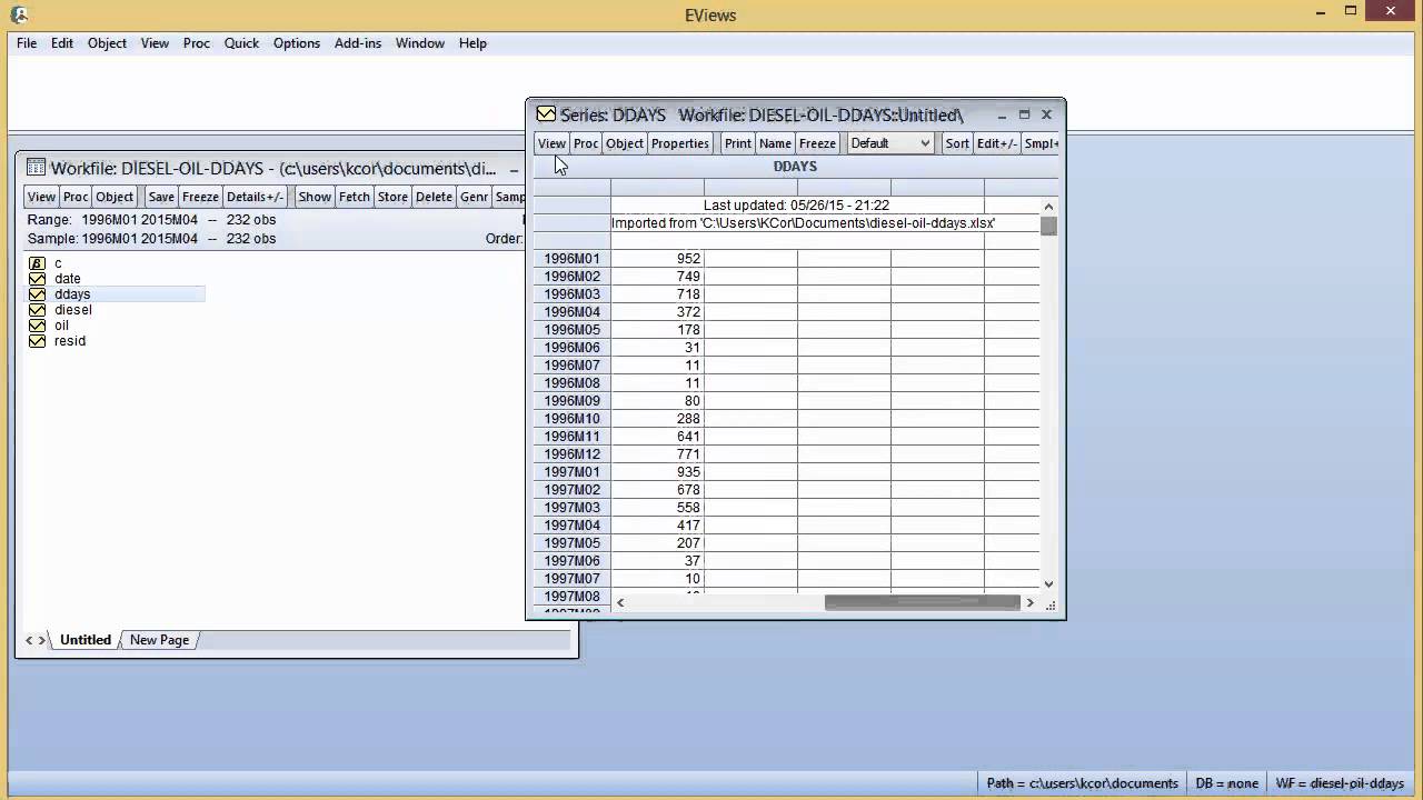 How to Perform a Welch Test (EViews 8.1) - YouTube