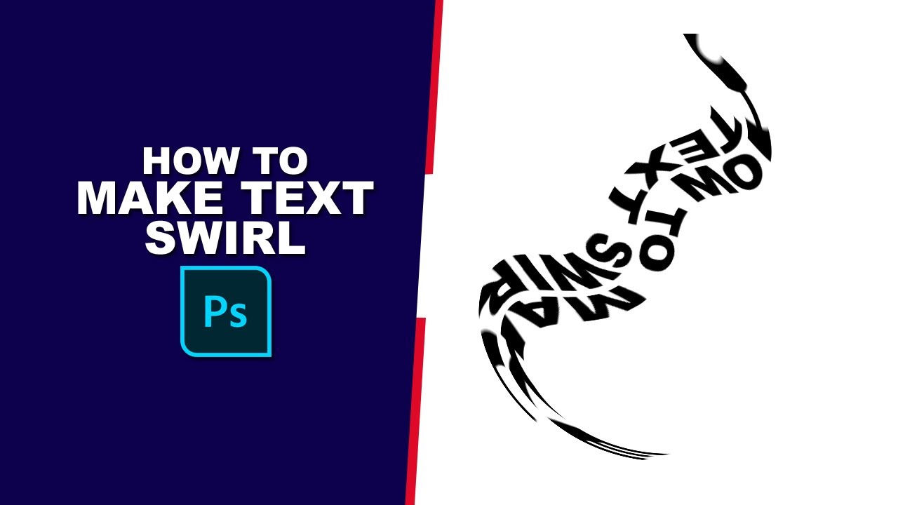 How to make text swirl in Photoshop - YouTube