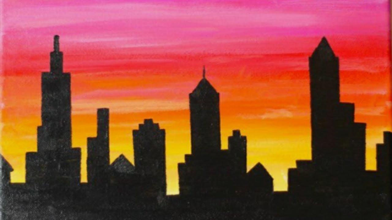 Easy oil pastel building drawing for beginners | TUTORIAL | Step-by ...