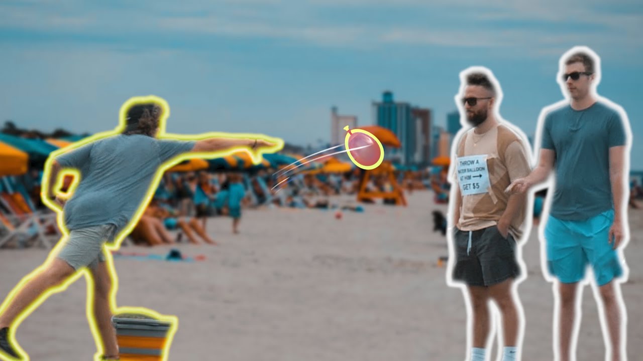 Throw a Water Balloon at Him, Get $5 - YouTube