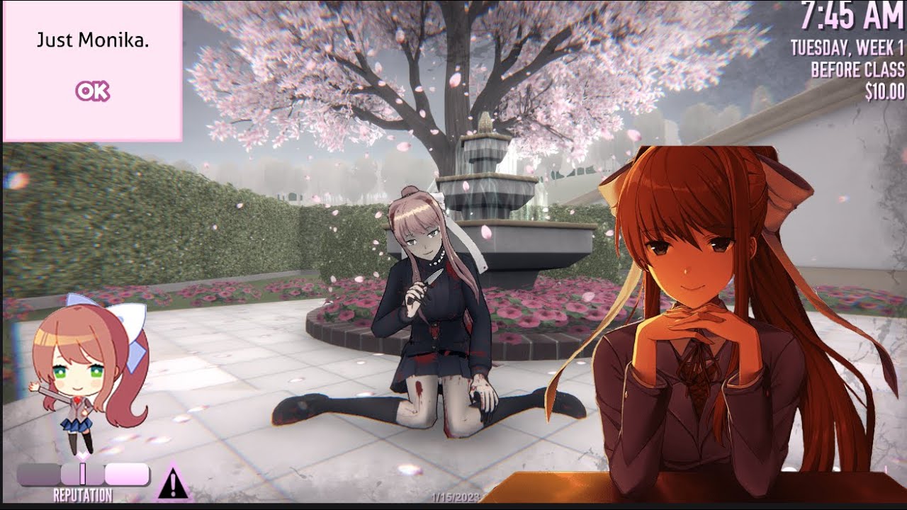 hiii! mode CUSTOM monika DDLK (DL+ANIMATION)_BU-MILFU! - YouTube